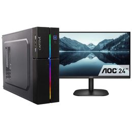 Captiva Business-PC-Komplettsystem &raquo;Power Starter I59-021 TFT Bundle&laquo; 23,8 &prime;&prime; Intel Core i7 UHD Graphics 16 GB RAM 480 GB SSD schwarz Windows 11 Home: