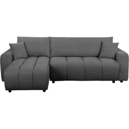 OTTO home Ecksofa &raquo;YLVAA L-Form, 241 cm - Schlafsofa&laquo; Schlaffunktion (132/200), Boxspring, Bettkasten, Feinstruktur-Bezug
