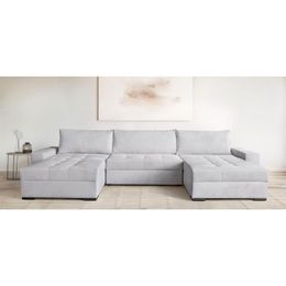 OTTO home Wohnlandschaft &raquo;U-Form Home System&laquo; 2 Ottomanen,Bonnelfederkern, Schlaffunktion 100%Polyester
