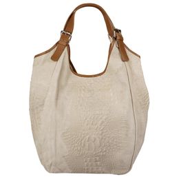 Samantha Look Damen Shopper echt Leder, Made in Italy