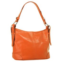 Samantha Look Damen Umh&auml;ngetasche echt Leder, Made in Italy orange