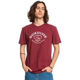 Quiksilver T-Shirt &raquo;Script Talk Front&laquo; Ruby Wine S S Stoff: Leichter Baumwolljersey