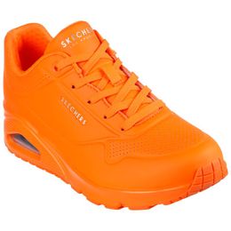 Skechers Sneaker &raquo;UNO - NIGHT SHADES&laquo; im Monochrome-Look neonorange-uni 36 36 Retro Halbschuh mit Luftkammernsohle