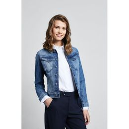 Bugatti Jeansjacke ohne Kapuze in Used-Optik blau 44 44 Mit durchgezogener Knopfleiste