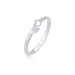 Elli DIAMONDS Damen Elli DIAMONDS Diamantring &raquo;Diamant (0.03 ct.) Herz Liebe 925 Silber&laquo; silber