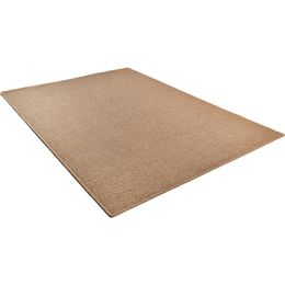 Theko Wollteppich &raquo;Douro Uni&laquo; rechteckig 9 mm H&ouml;he reine Wolle, ideal im Wohnzimmer & Schlafzimmer braun Obermaterial: 100% Wolle B : 64 cm 1 Stk.