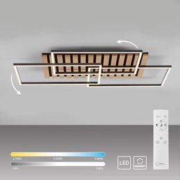 OTTO home Deckenleuchte &raquo;Ullii Akustikpaneele&laquo; LED-Board 2 Stk. warmwei&szlig; - kaltwei&szlig; Frame schwenkbar, Holz, Akustik, Paneele braun