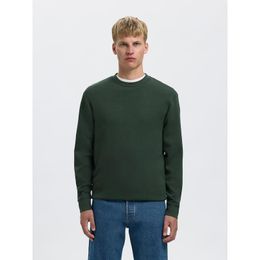 Selected Herren Selected Sweatshirt &raquo;SLHEMANUEL SOFT CREW NECK SWEAT NOOS&laquo; gr&uuml;n M
