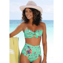 Sunseeker Damen B&uuml;gel-Bandeau-Bikini-Top &raquo;Jam&laquo; mit Wickeloptik bunt 34, Cup B