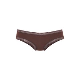 Lascana Damen Lascana Brasilslip 3er-Set, aus elastischer Baumwolle mit weicher Spitze 32/34