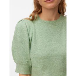 V&eacute;ro Moda Vero Moda Damen Rundhalspullover &raquo;VMDOFFY 2/4 O-NECK PULLOVER GA NOOS&laquo; mit kurzen Puff&auml;rmeln S