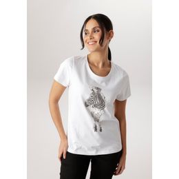 Aniston Selected Damen Aniston SELECTED T-Shirt mit aufwendiger 3D-Applikation - NEUE KOLLEKTION 40
