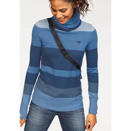 Kangaroos Damen Kangaroos Rollkragenpullover gestreift mit hohem Stehkragen blau 36/38