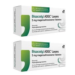 Bisacodyl Adgc Laxans 5 mg magensaftres.Tabletten Set 2x100 St