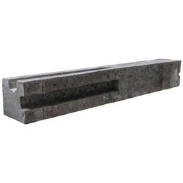 Beckers Betonzaun Standard Eckpfosten grau Betonpfosten, 39 cm, einseitig (Motiv)