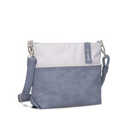 Zwei Jana J8 - Schultertasche 27 cm (papaya) in nubuk-sky | Gr.: onesize