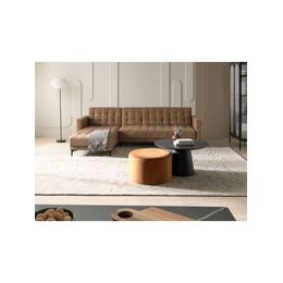 Beliani 2-tlg Schlafsofa ABERDEEN in Braun/Schwarz | Gr.: onesize