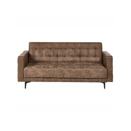 Beliani Schlafsofa ABERDEEN in Braun/Schwarz - (W) 186 x (H) 83 x (L) 88 cm | Gr.: onesize