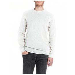 Replay Langarmshirt JERSEY LONGSLEEVE in Wei&szlig; | Gr.: M