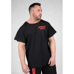 Gorilla Wear T-shirt - Augustine old school workout top - Schwarz/Rot | Gr.: L/XL