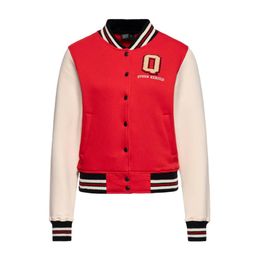 Queen Kerosin College Sweatjacke Q in rot | Gr.: S