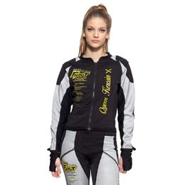 Queen Kerosin Motorradinnenjacke Kustombuilt - Motor Gear in grau | Gr.: XL