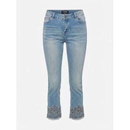 KOROSHI Gemusterte denim-jeans mit bestickung pushup in blau | Gr.: 44