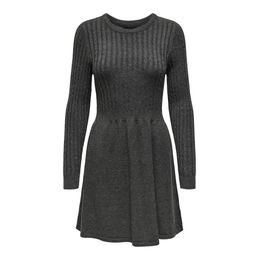 Only Strickkleid in Dark Grey Melange | Gr.: XL
