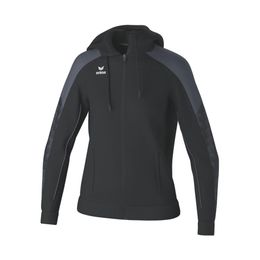 Erima Damen Trainingsjacke Mit Kapuze in schwarz/slate grey | Gr.: 36