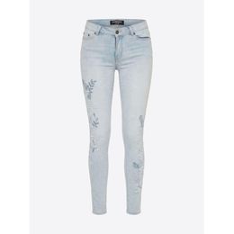 KOROSHI Denim slim push-up bestickte jeans in blau | Gr.: 42