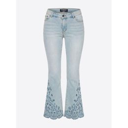 KOROSHI Denim flare push-up bestickte jeans in blau | Gr.: 42