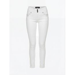 KOROSHI Baumwolljeans-korsage-slim pushup in wei&szlig; | Gr.: 38