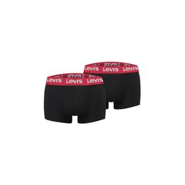 Levi's Levi ́s Boxershorts LEVIS Men Repeat Logo Trunk 2P in Black/Red | Gr.: S