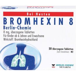 Bromhexin 8 Berlin Chemie &uuml;berzogene Tabletten 50 St