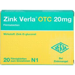 Verla-Pharm Arzneimittel GmbH & Co. KG Zink Verla Otc 20 mg Filmtabletten 20 St