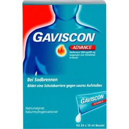 Reckitt Benckiser Deutschland GmbH Gaviscon Advance Pfefferminz 1000mg/200mg Sus Btl. 24X10 ml