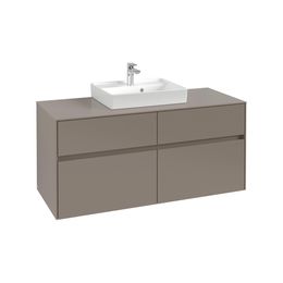 Villeroy & Boch V&B Waschtischunterschrank Collaro 120x54,8x50cm, Waschtisch mittig, taupe ; Villeroy & Boch (C07000VM)