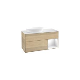 Villeroy & Boch V&B Waschtischunterschrank Wandbeleuchtung Finion 120cm, Pl wh. m, Reg glo wh. Lac, Oa ven ; Villeroy & Boch (GA51GFPC)