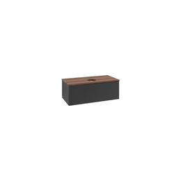 Villeroy & Boch V&B Waschtischunterschrank mit Frontstruktur Antao 100x36x50cm, HL, WBP w. wal, bla m Lac ; Villeroy & Boch (K31152PD)