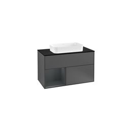 Villeroy & Boch V&B Waschtischunterschrank Abdeckplatte bla m Finion 100x60,3cm, Rg l md b m Lac, Anthrac. m ; Villeroy & Boch (F242HGGK)