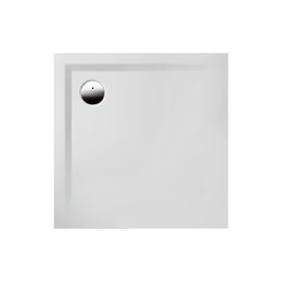 Hoesch Mineralguss-Duschwanne Muna Solique 90x90x3cm, Schiefergrau, ohne Antirutsch (4158xA.715)