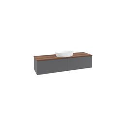 Villeroy & Boch V&B Waschtischunterschrank mit Frontstruktur Antao 160x50cm, WBP w. wal, Anthrac. m Lac ; Villeroy & Boch (K36112GK)