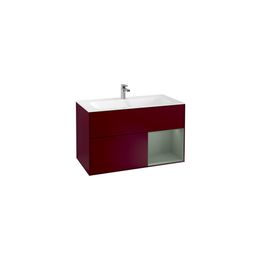 Villeroy & Boch V&B Waschtischunterschrank Finion Reg re Olive Matt Lacquer, Peony Matt ; Villeroy & Boch (F040GMHB)