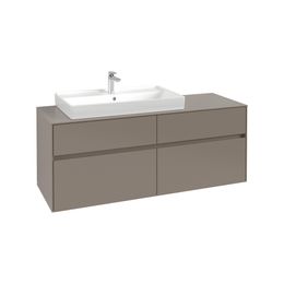 Villeroy & Boch V&B Waschtischunterschrank Collaro 140x54,8x50cm, WT links, black oak ; Villeroy & Boch (C08900AB)