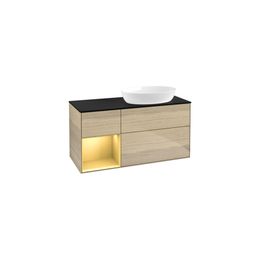 Villeroy & Boch V&B Waschtischunterschrank Finion 120cm, Pl bla m, Reg gol m Lac, Oa ven ; Villeroy & Boch (FA42HFPC)