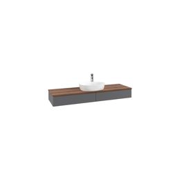 Villeroy & Boch V&B Waschtischunterschrank mit Frontstruktur Antao 160x50cm, HL, WBP w. wal, Anthrac. m Lac ; Villeroy & Boch (K14152GK)