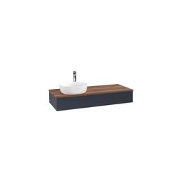 Villeroy & Boch V&B Waschtischunterschrank ohne Frontstruktur, mit Beleuchtung Antao 120x19x50cm, HL, WBP w wal, md bl. m Lac ; Villeroy & Boch (L11052HG)