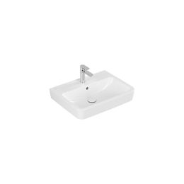 Villeroy & Boch V&B Einbau-/Aufsatzwaschtisch O.NOVO 60x46cm, eck, m HL, m &Uuml;L, wei&szlig; C-plus ; Villeroy & Boch (4A416GR1)