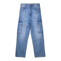 Bershka Cargo Jeans male Blue size 46