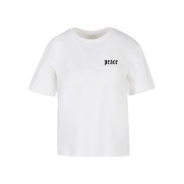 Miss Tee T-Shirt 'Peace Hand' Damen Gr&ouml;&szlig;e S grau / dunkelgrau / schwarz / wei&szlig;